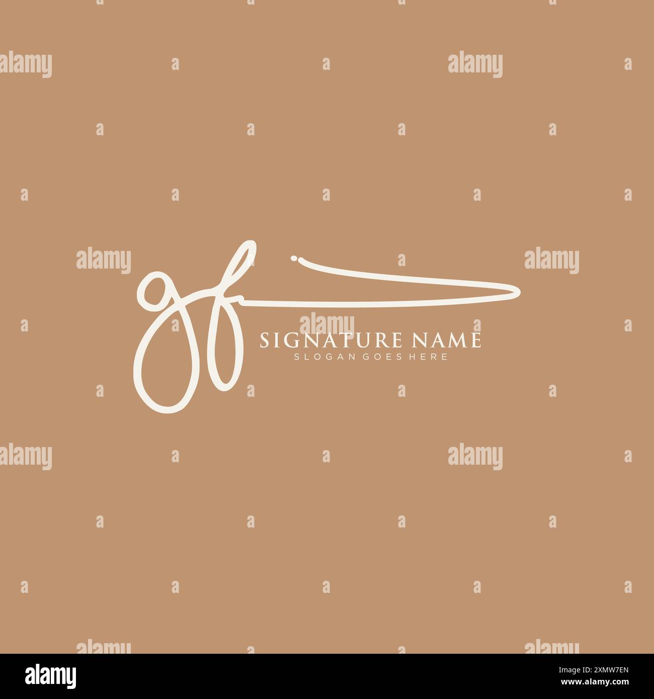 GF Signature Logo Template Stock Vector Image & Art - Alamy