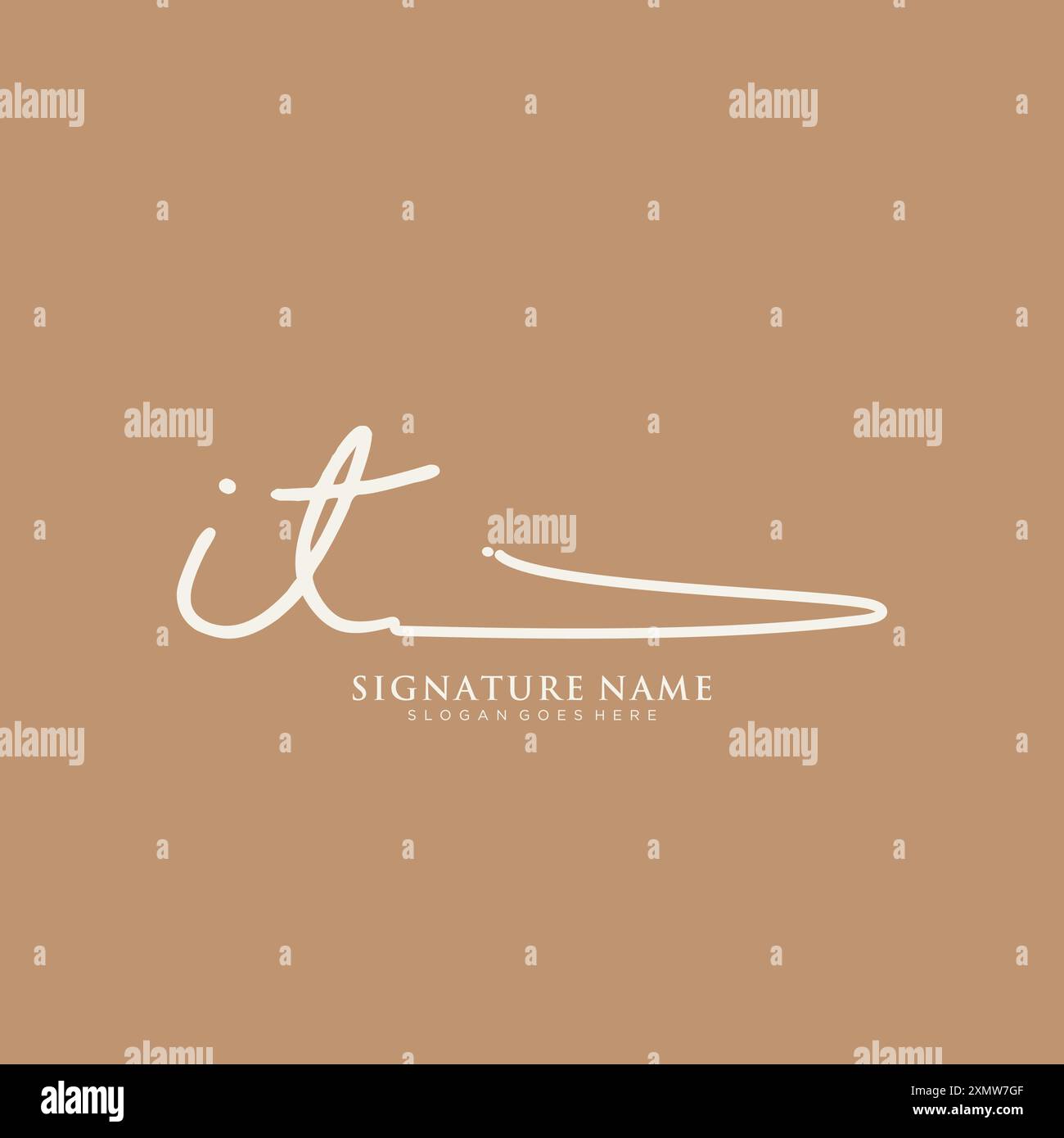 Monogram signature logo hi-res stock photography and images - Alamy