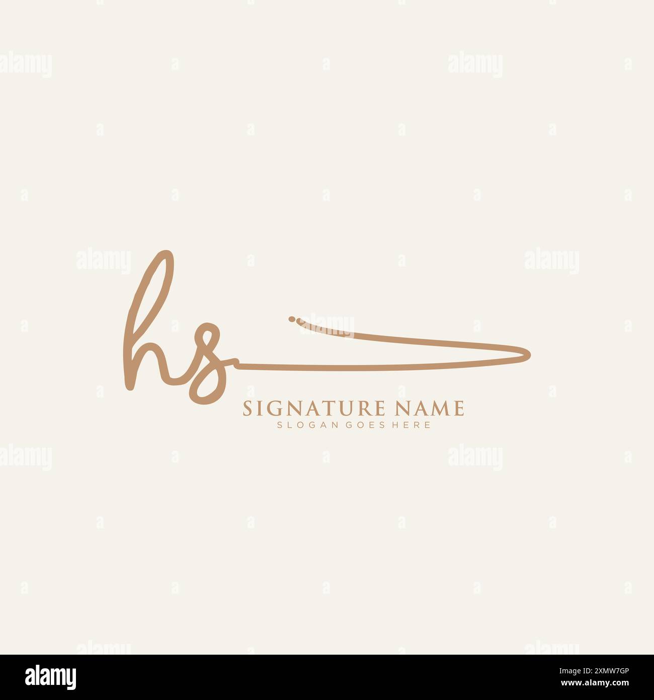 HS Signature Logo Template Stock Vector Image & Art - Alamy