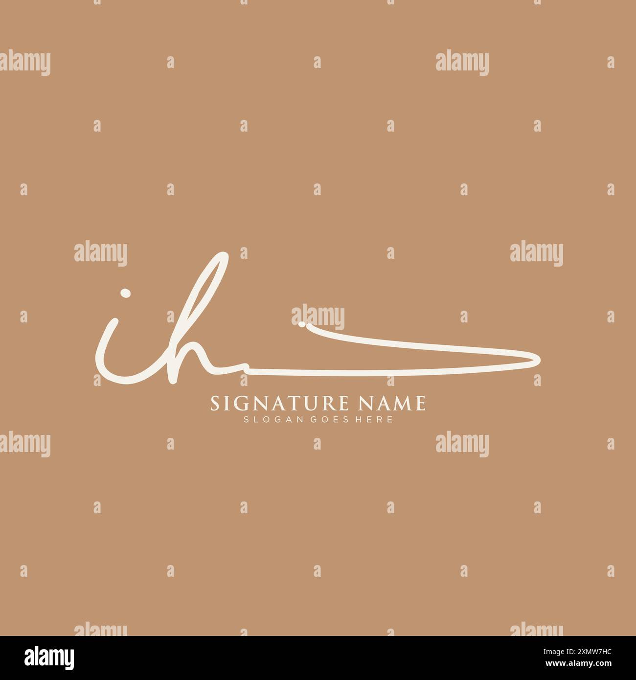 IH Signature Logo Template Stock Vector Image & Art - Alamy