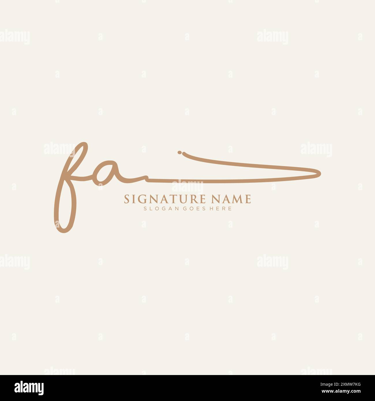 FA Signature Logo Template Stock Vector Image & Art - Alamy
