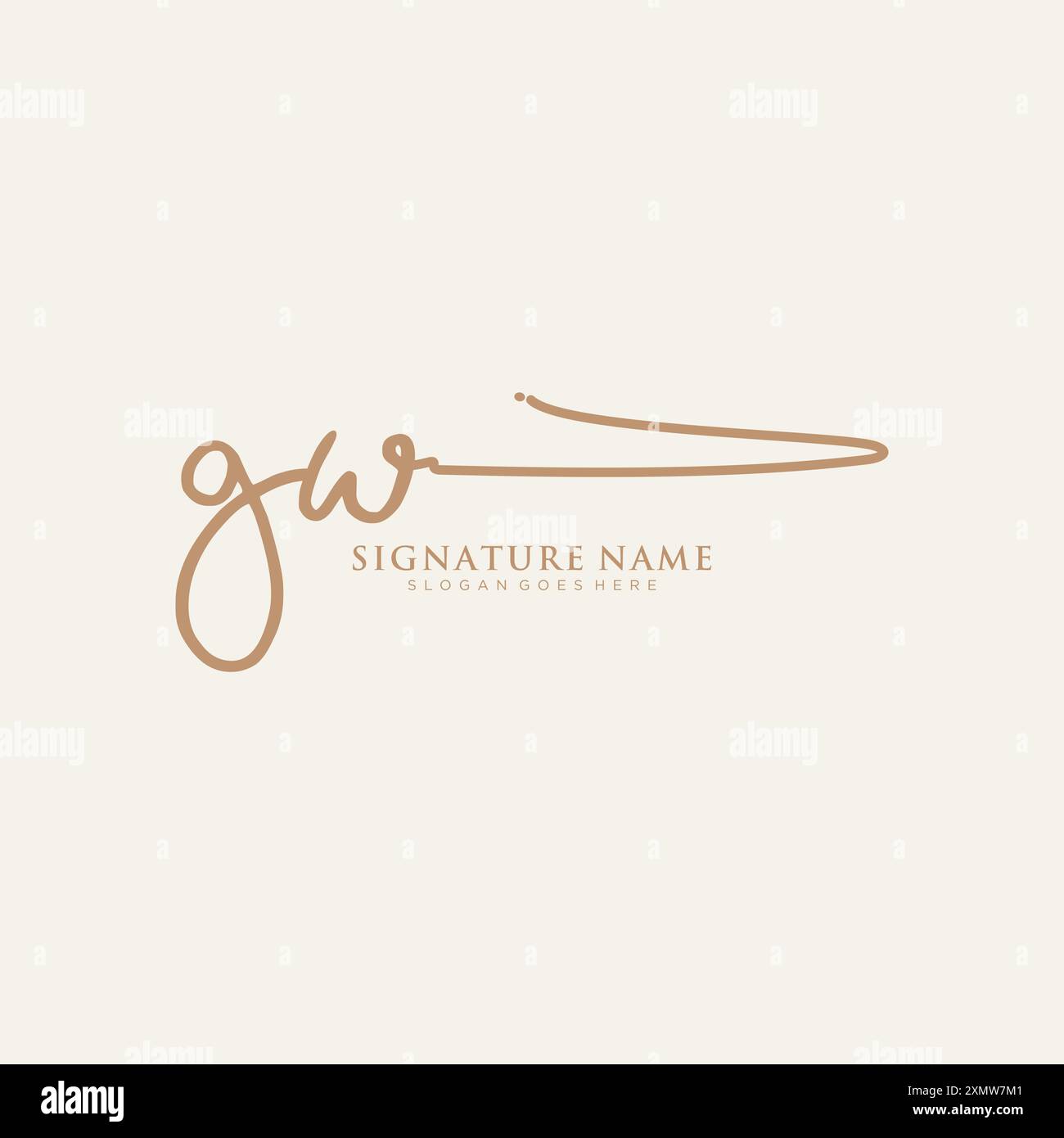 GW Signature Logo Template Stock Vector Image & Art - Alamy