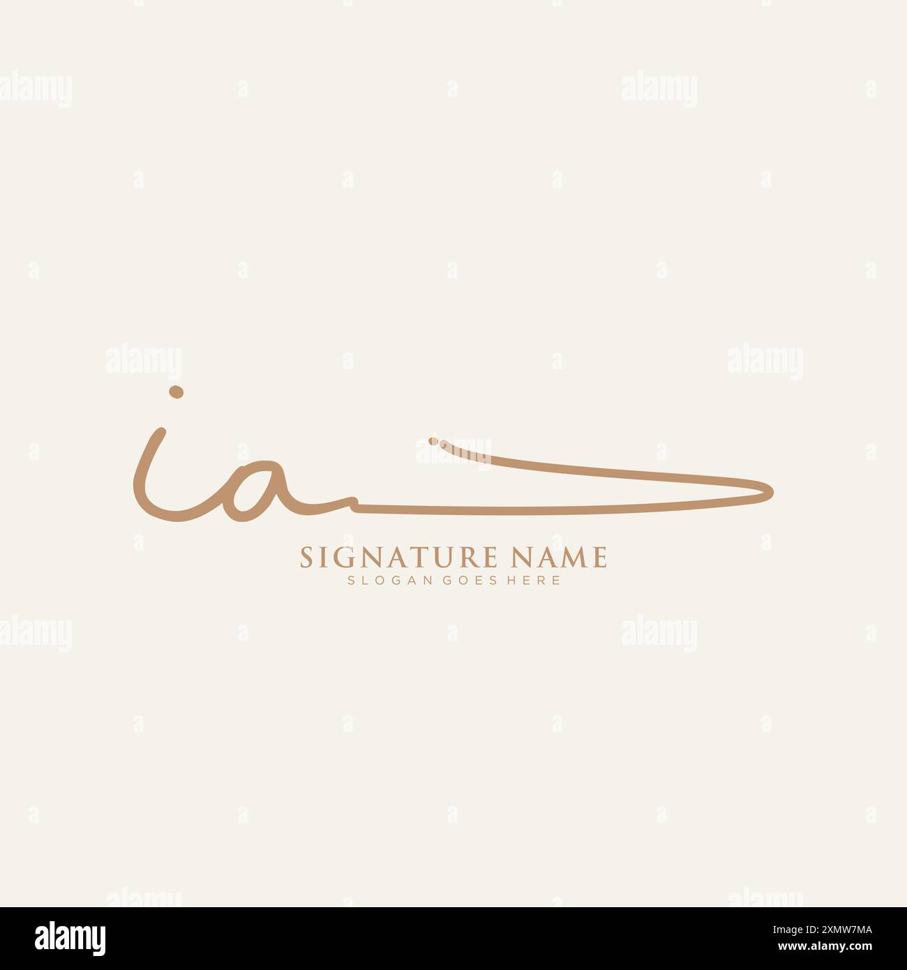 IA Signature Logo Template Stock Vector Image & Art - Alamy