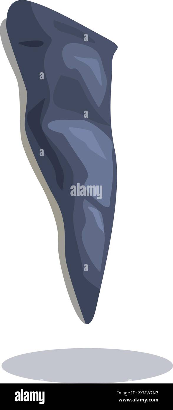 Sharp stone spear point from paleolithic age hunting tool Stock Vector ...