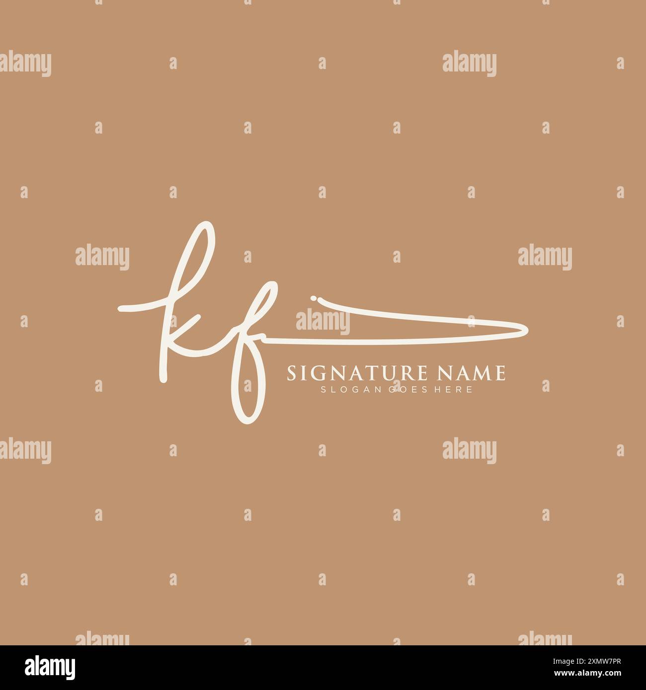 KF Signature Logo Template Stock Vector Image & Art - Alamy