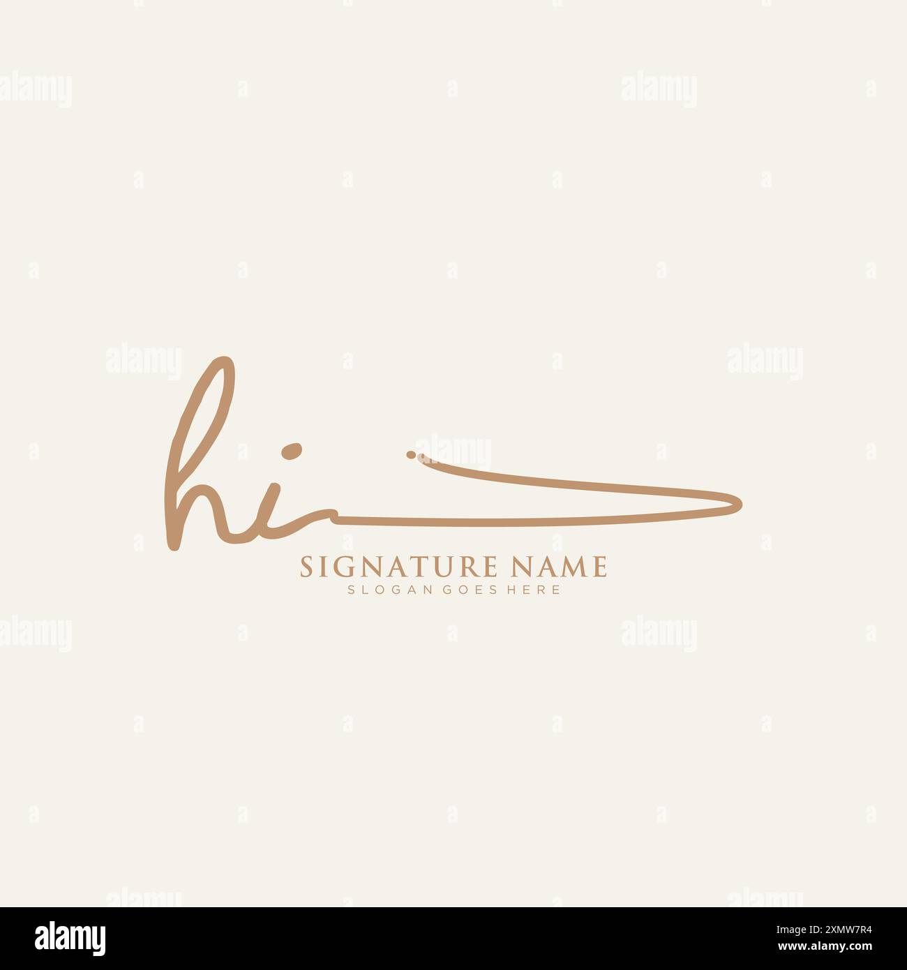HI Signature Logo Template Stock Vector Image & Art - Alamy