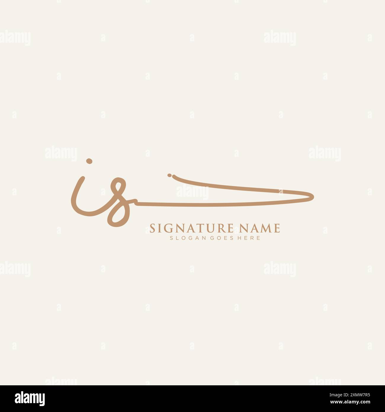 IS Signature Logo Template Stock Vector Image & Art - Alamy