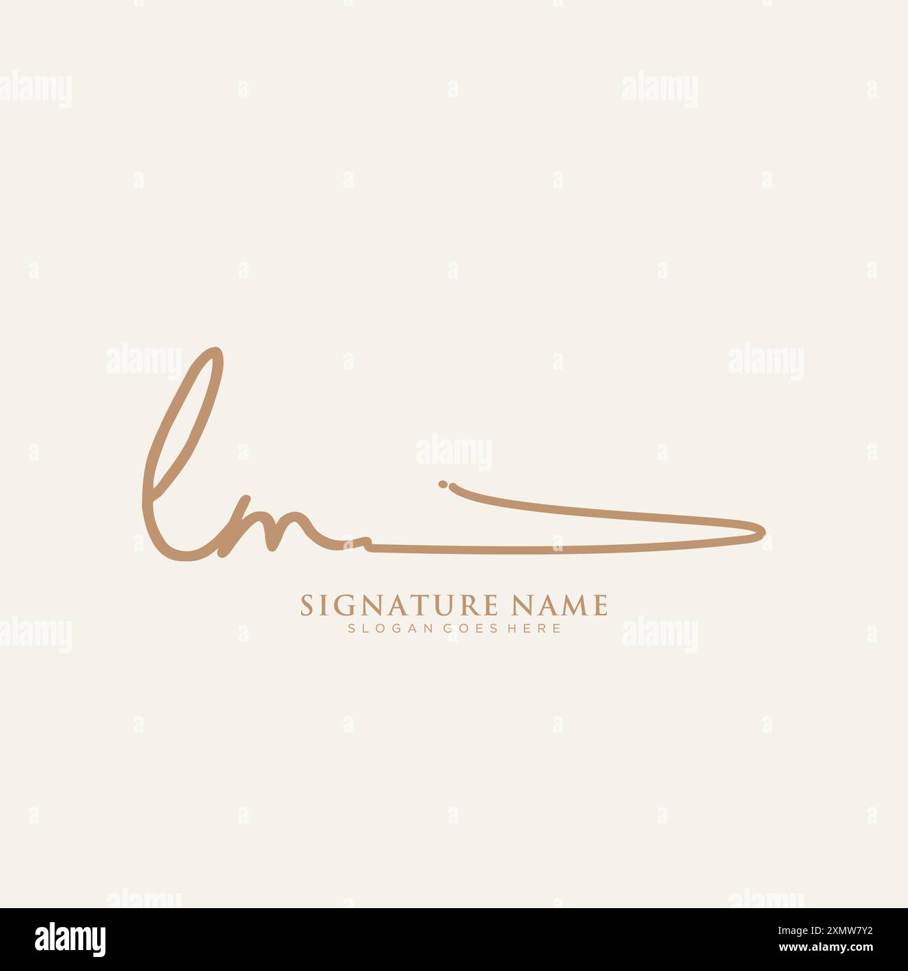 LM Signature Logo Template Stock Vector Image & Art - Alamy