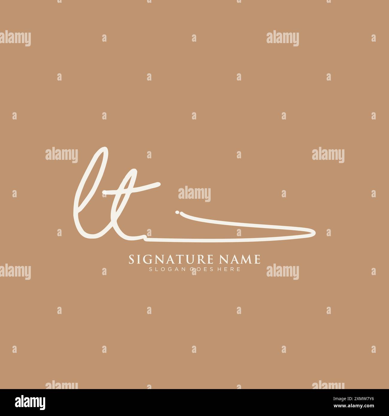LT Signature Logo Template Stock Vector Image & Art - Alamy