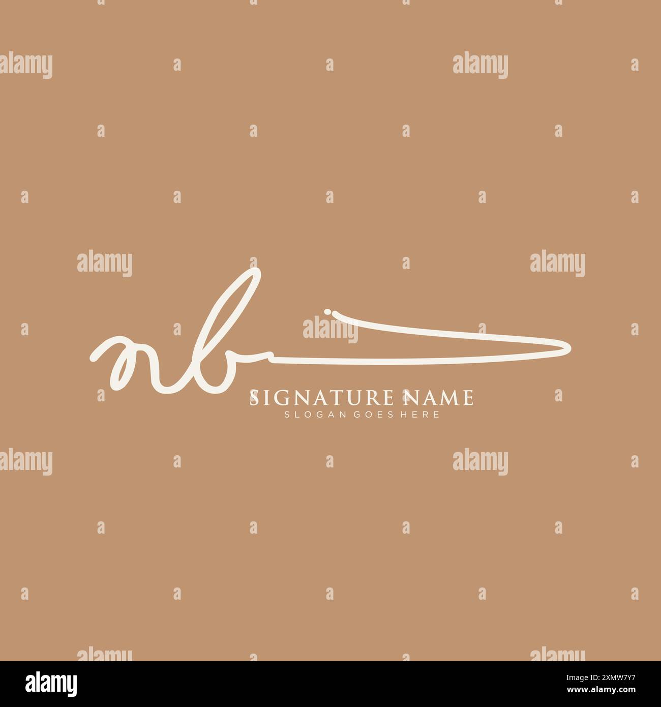 NB Signature Logo Template Stock Vector Image & Art - Alamy