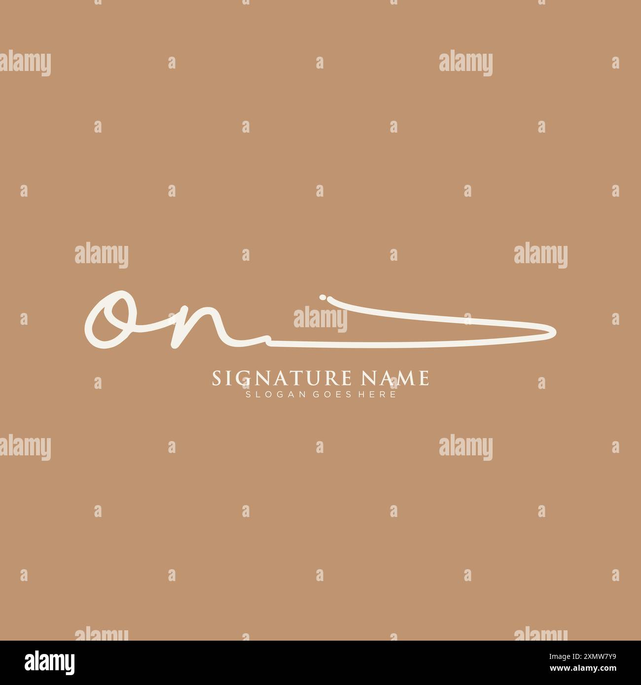 ON Signature Logo Template Stock Vector Image & Art - Alamy