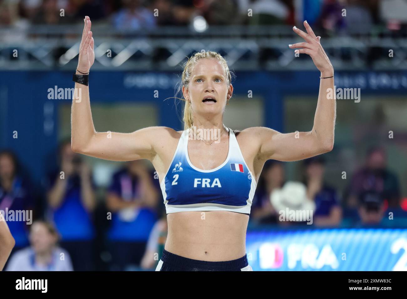 Paris, France, 29 July, 2024. Alexia Richard of France reacts after ...