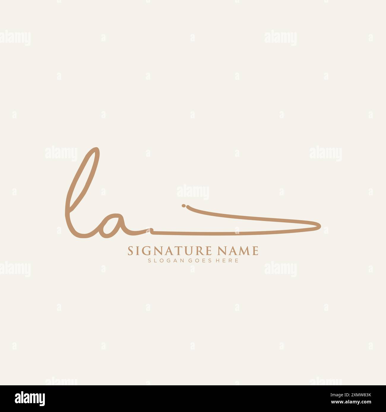 LA Signature Logo Template Stock Vector Image & Art - Alamy