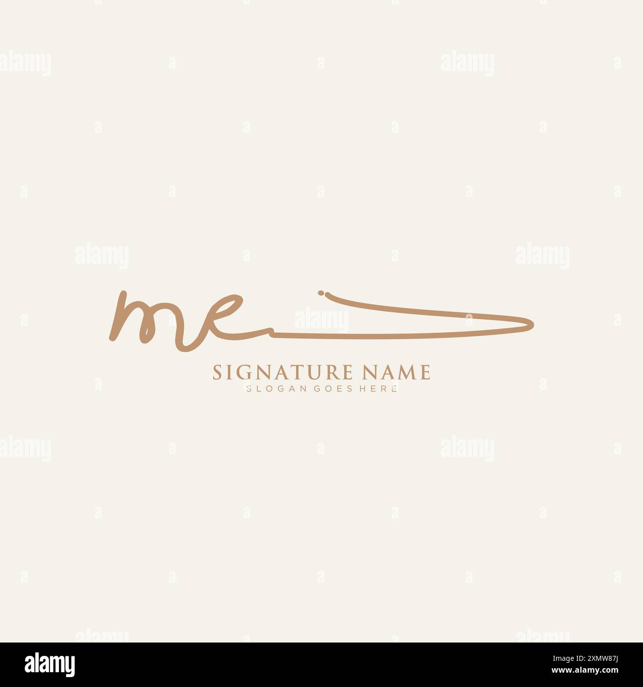 Monogram signature logo hi-res stock photography and images - Alamy