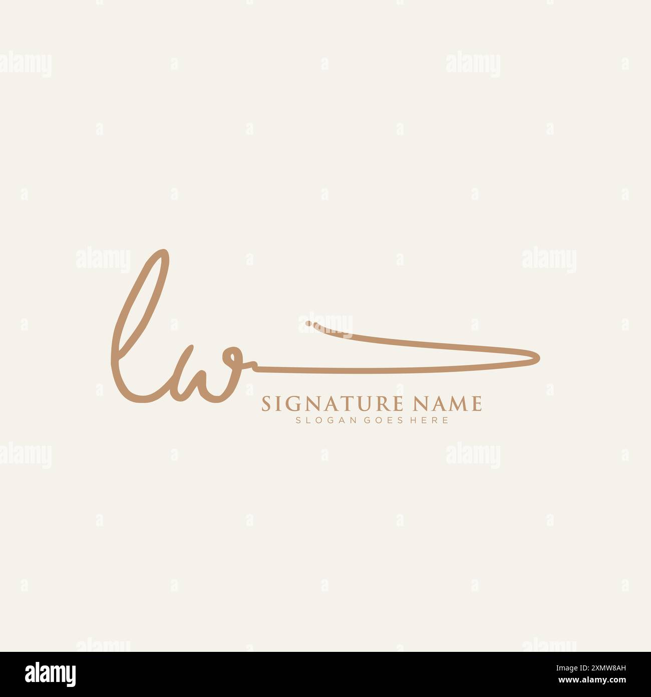 LW Signature Logo Template Stock Vector Image & Art - Alamy