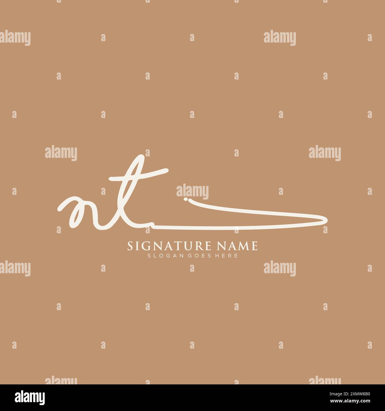 NT Signature Logo Template Stock Vector Image & Art - Alamy