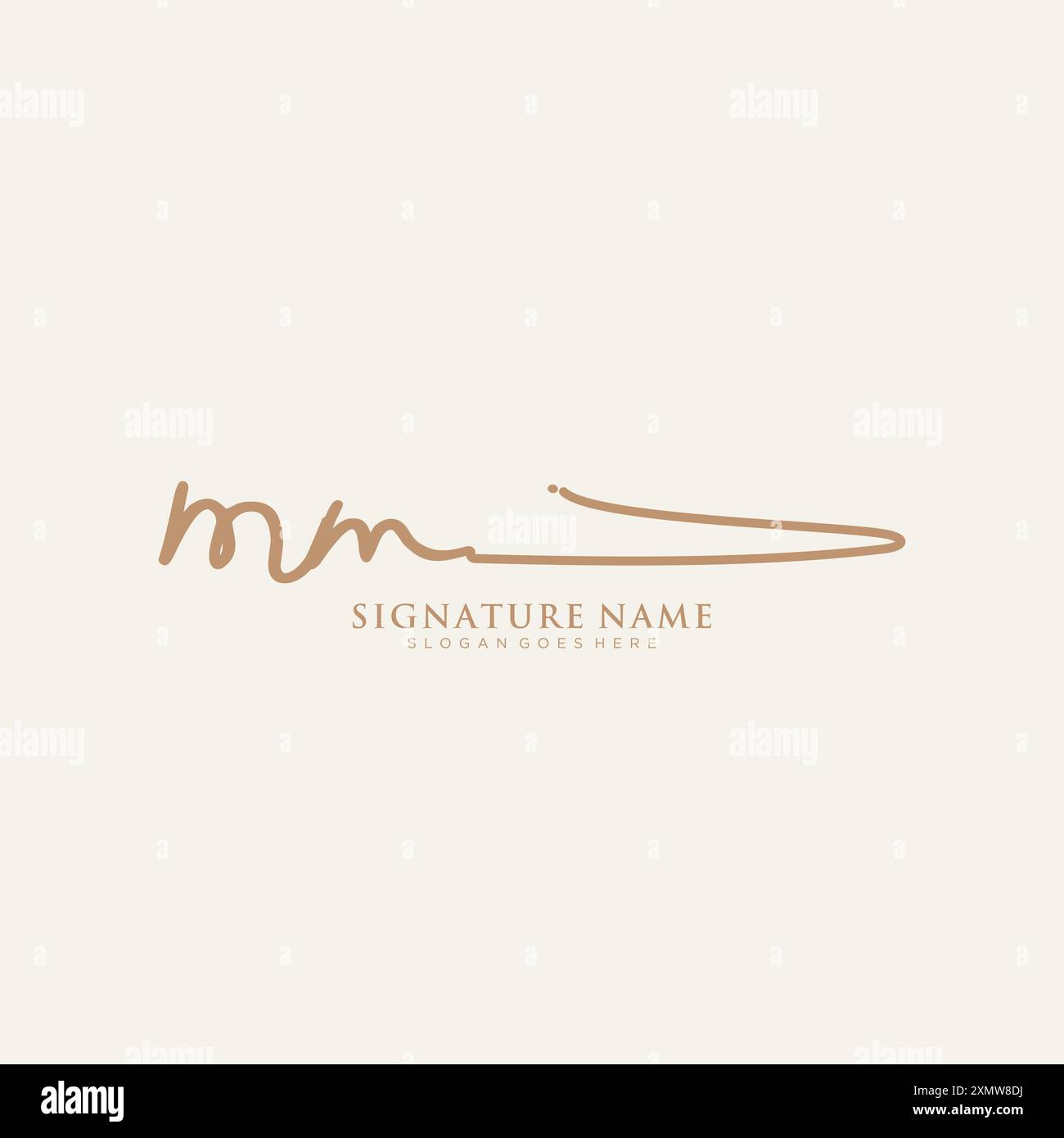 MM Signature Logo Template Stock Vector Image & Art - Alamy