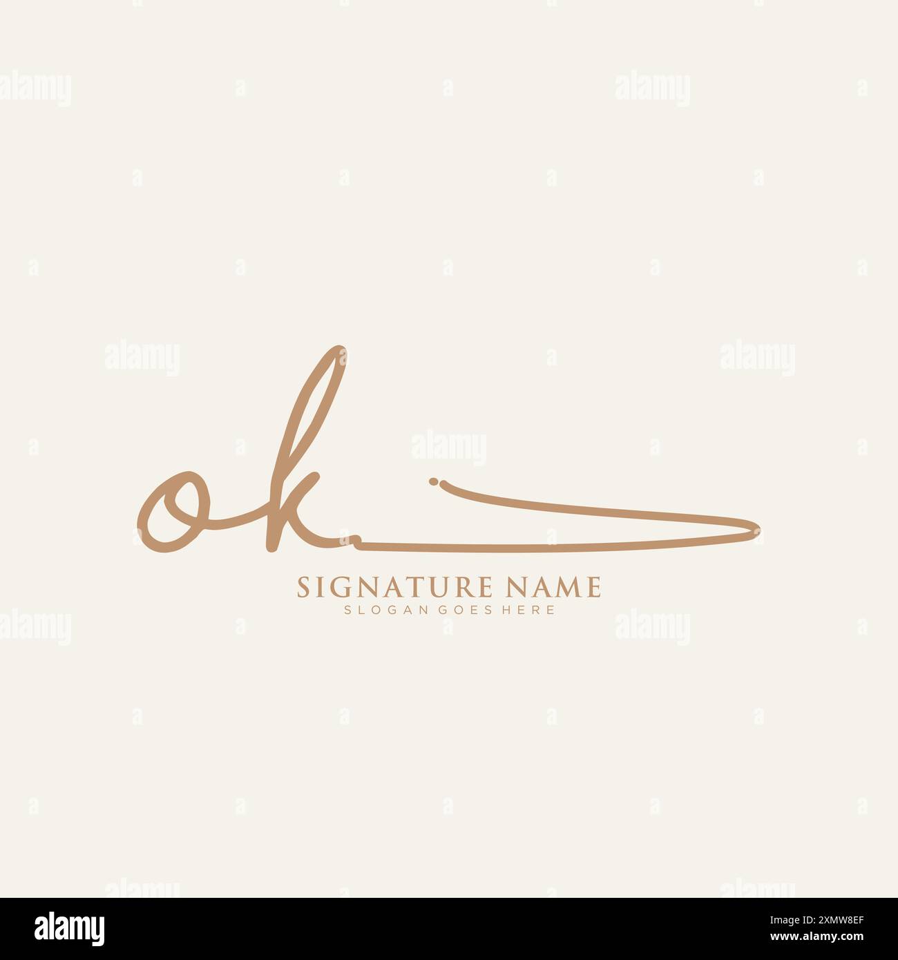 OK Signature Logo Template Stock Vector Image & Art - Alamy
