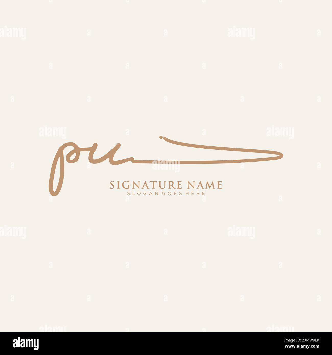 PU Signature Logo Template Stock Vector Image & Art - Alamy