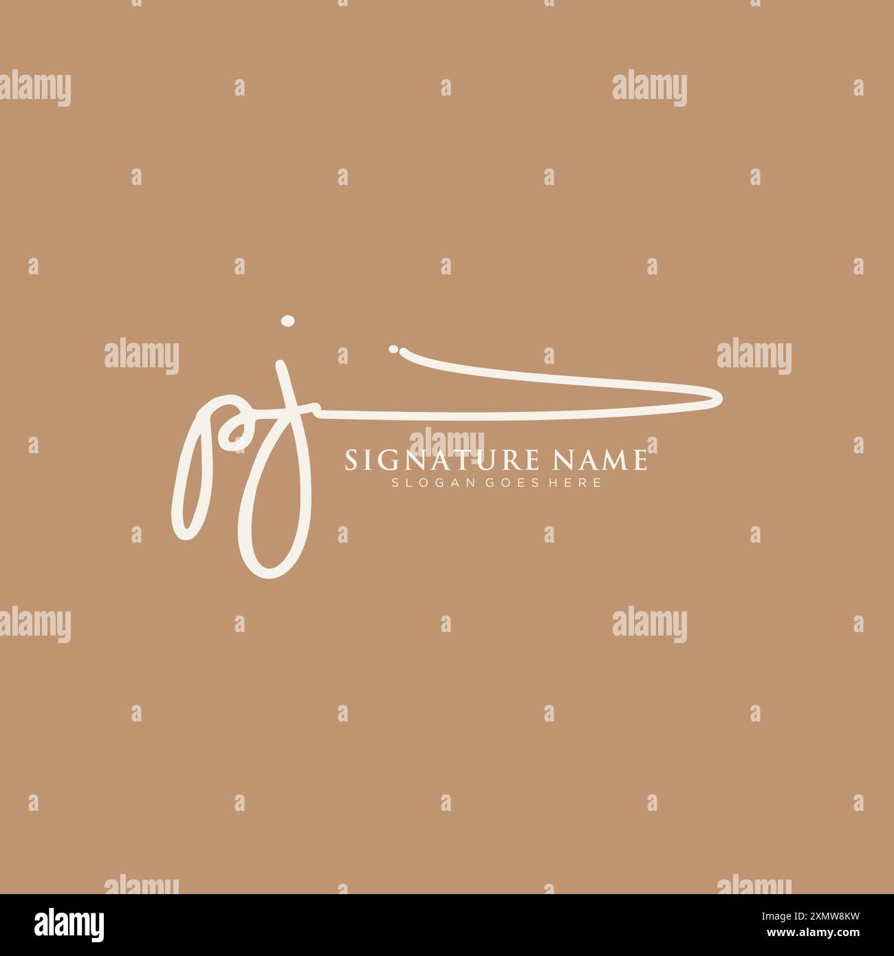 PJ Signature Logo Template Stock Vector Image & Art - Alamy