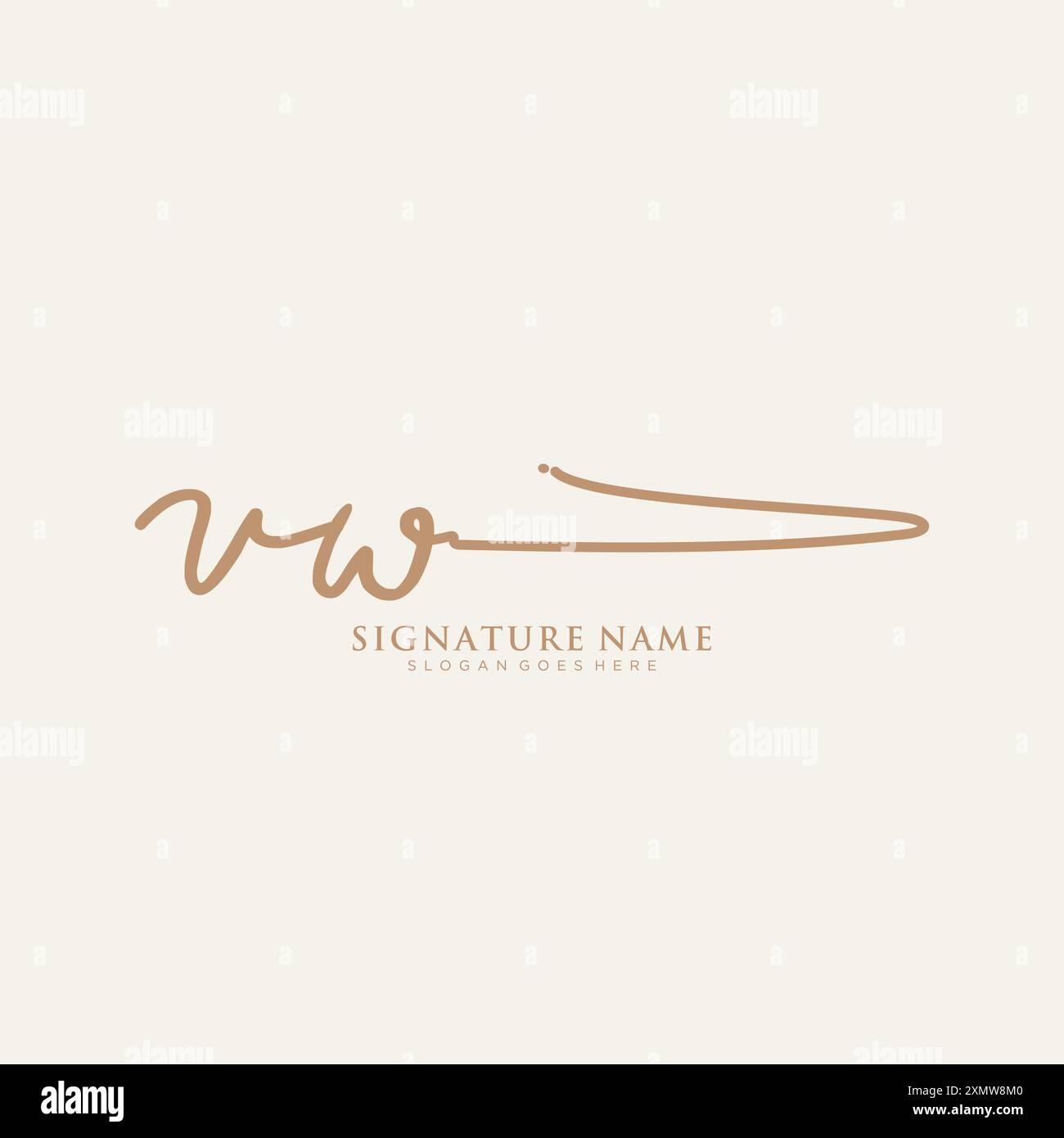 VW Signature Logo Template Stock Vector Image & Art - Alamy