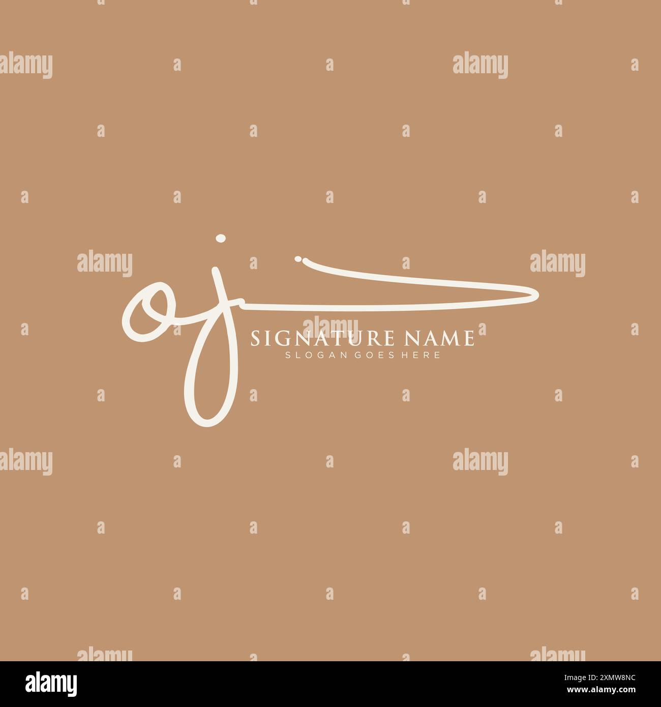 OJ Signature Logo Template Stock Vector Image & Art - Alamy