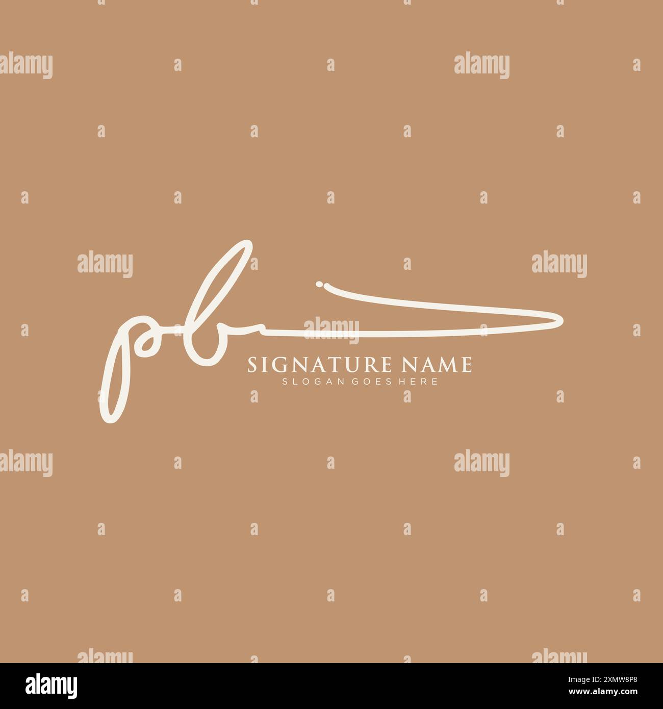 PB Signature Logo Template Stock Vector Image & Art - Alamy