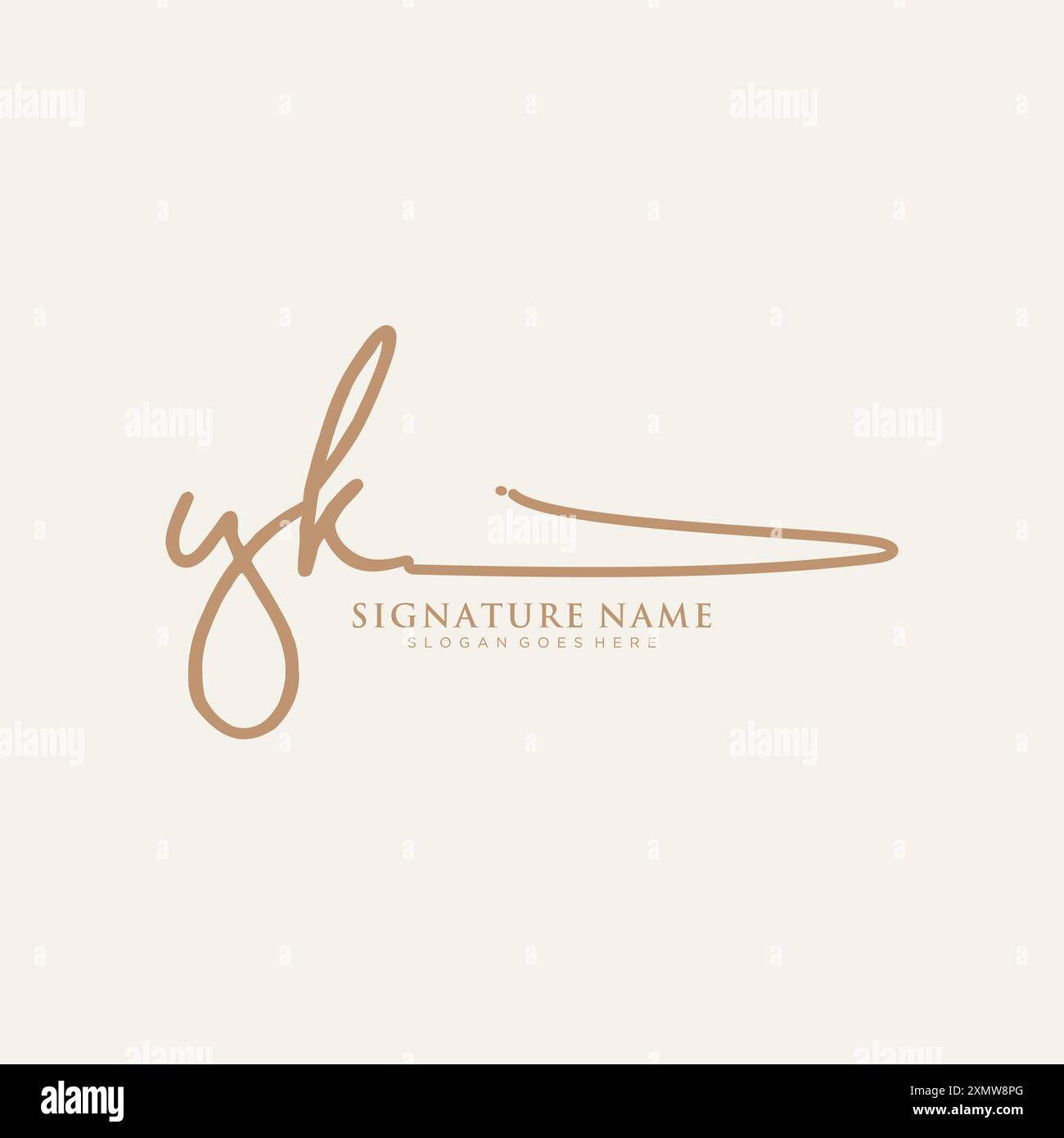 YK Signature Logo Template Stock Vector Image & Art - Alamy