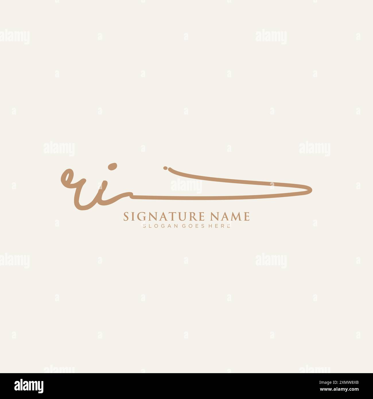 RI Signature Logo Template Stock Vector Image & Art - Alamy