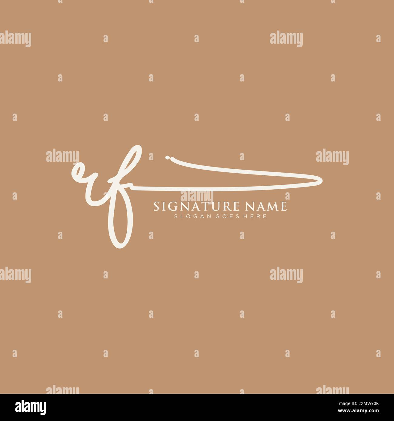 RF Signature Logo Template Stock Vector Image & Art - Alamy