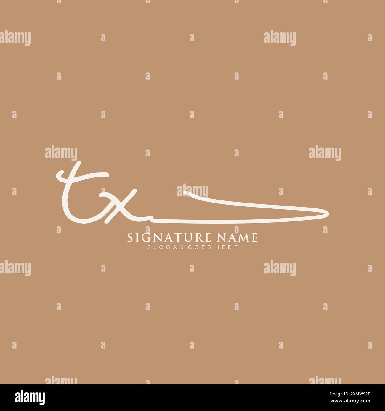 TX Signature Logo Template Stock Vector Image & Art - Alamy