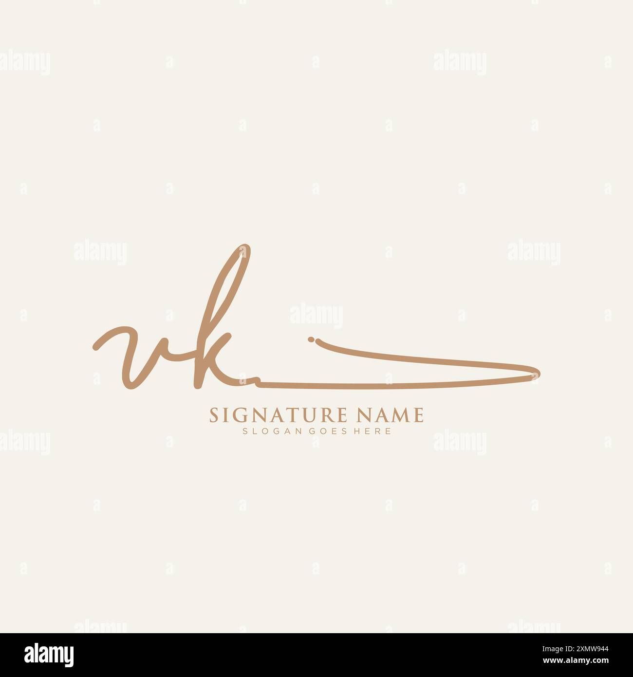 VK Signature Logo Template Stock Vector Image & Art - Alamy