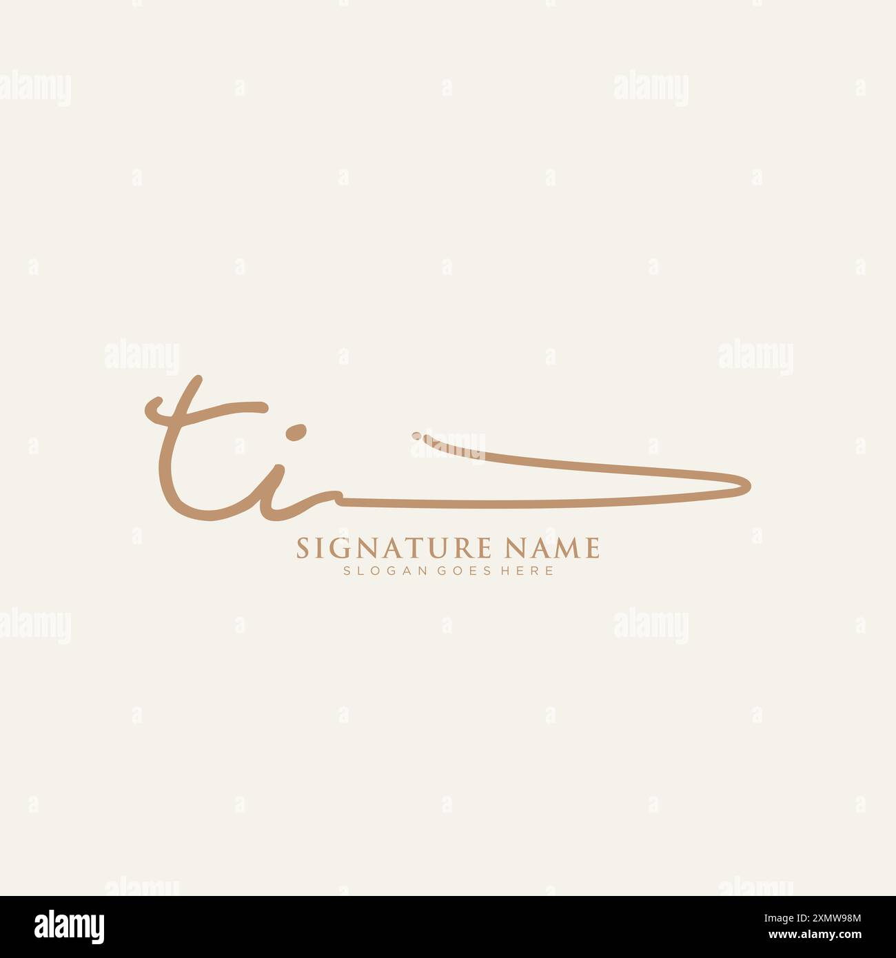 TI Signature Logo Template Stock Vector Image & Art - Alamy