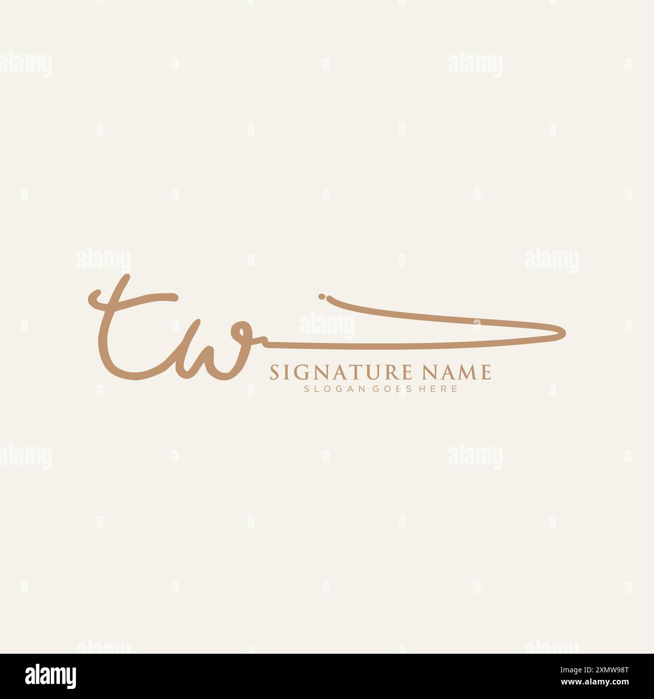 TW Signature Logo Template Stock Vector Image & Art - Alamy
