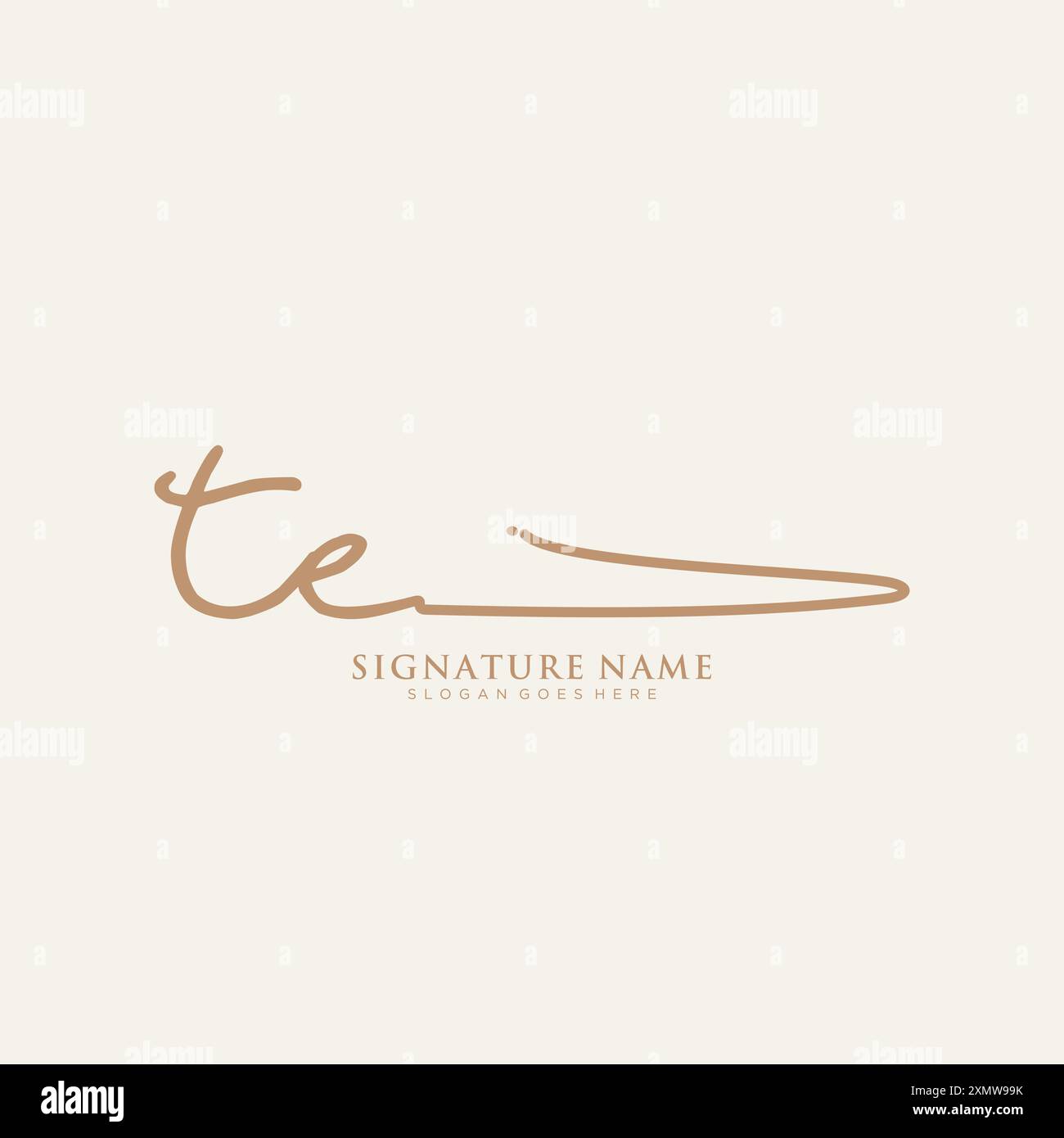 TE Signature Logo Template Stock Vector Image & Art - Alamy