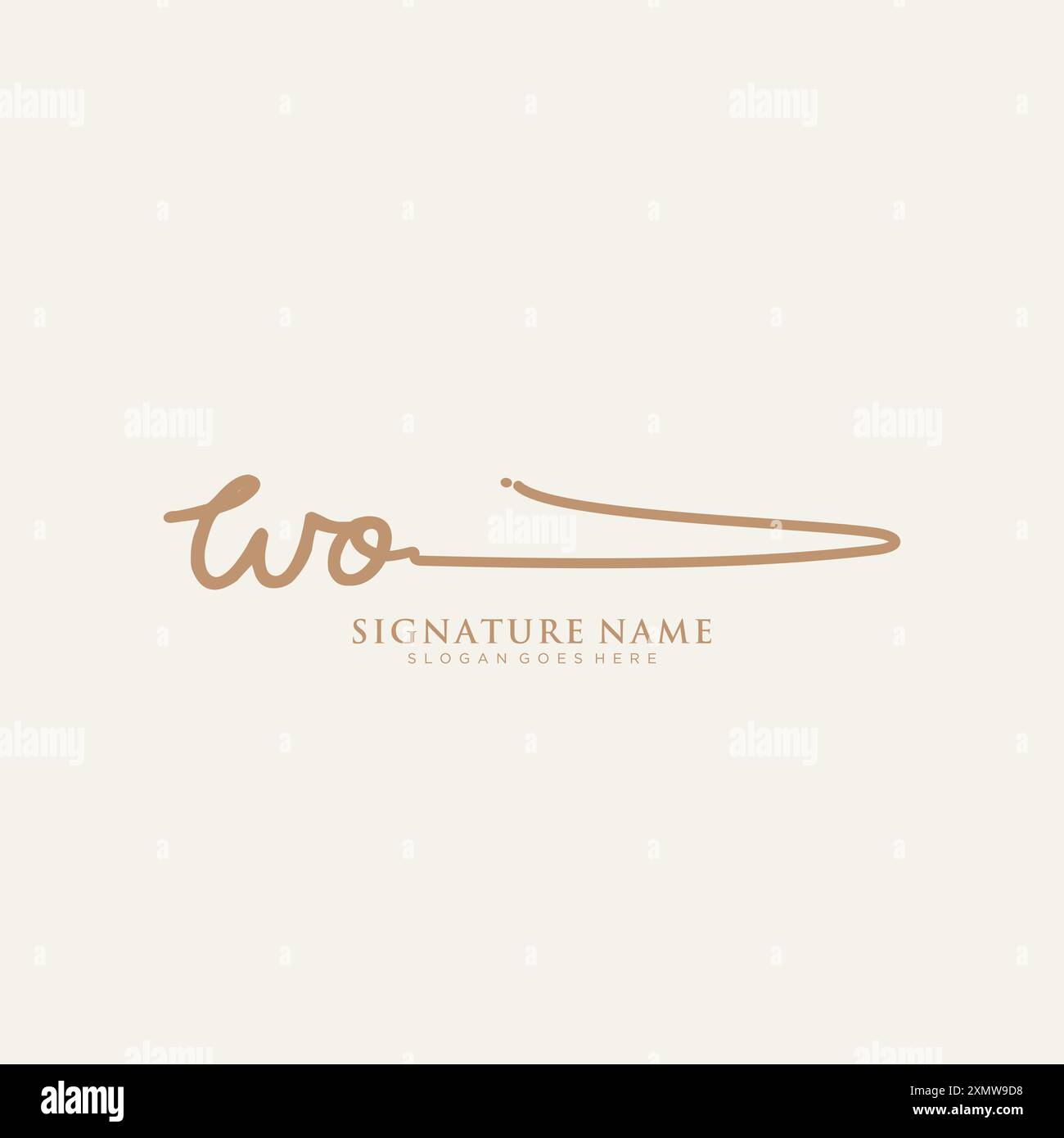 WO Signature Logo Template Stock Vector Image & Art - Alamy