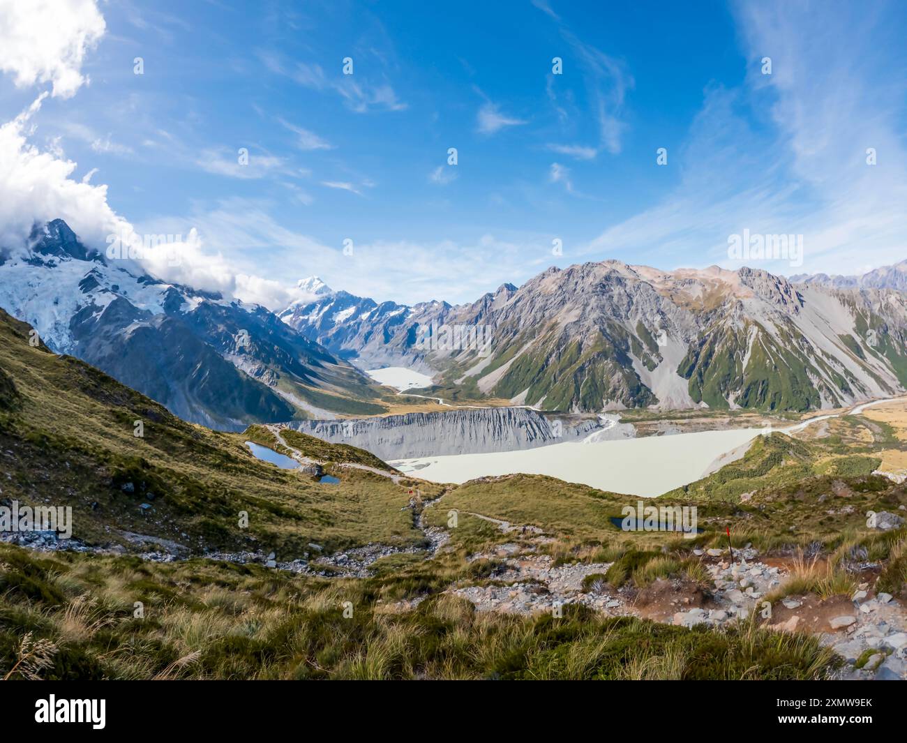 Breathtaking Landscpe from Muller Hut Route with Mount Cook, Glacial ...