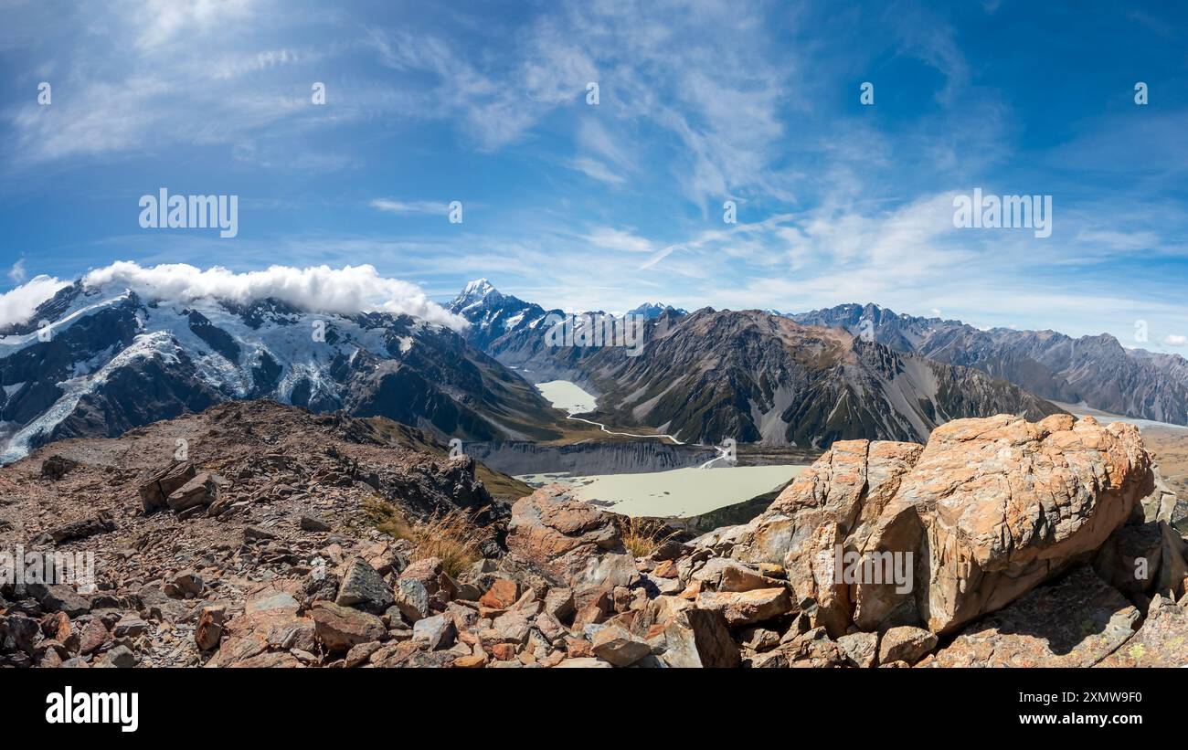 Breathtaking Landscpe from Muller Hut Route with Mount Cook, Glacial ...