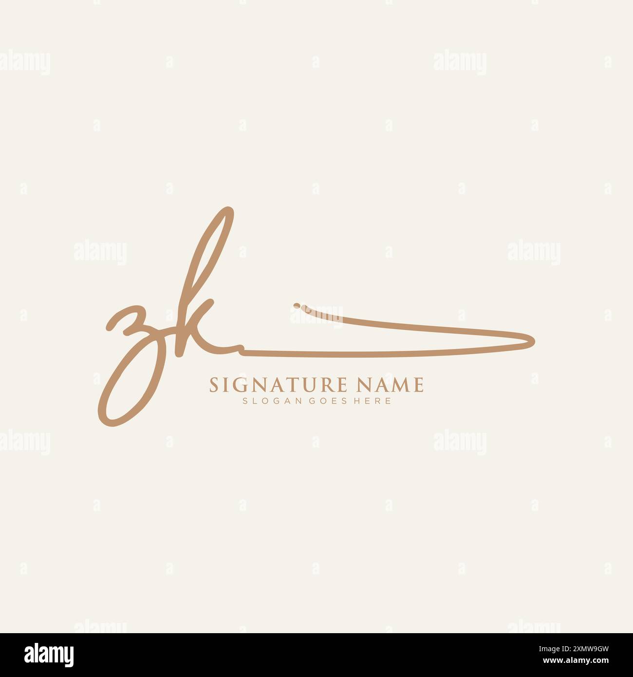 ZK Signature Logo Template Stock Vector Image & Art - Alamy