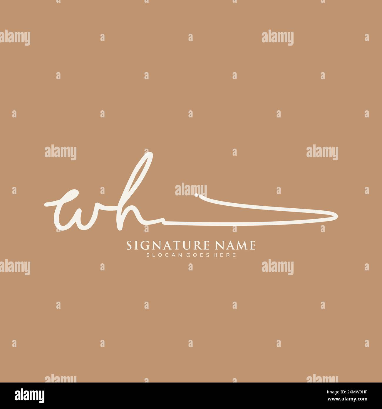 WH Signature Logo Template Stock Vector Image & Art - Alamy