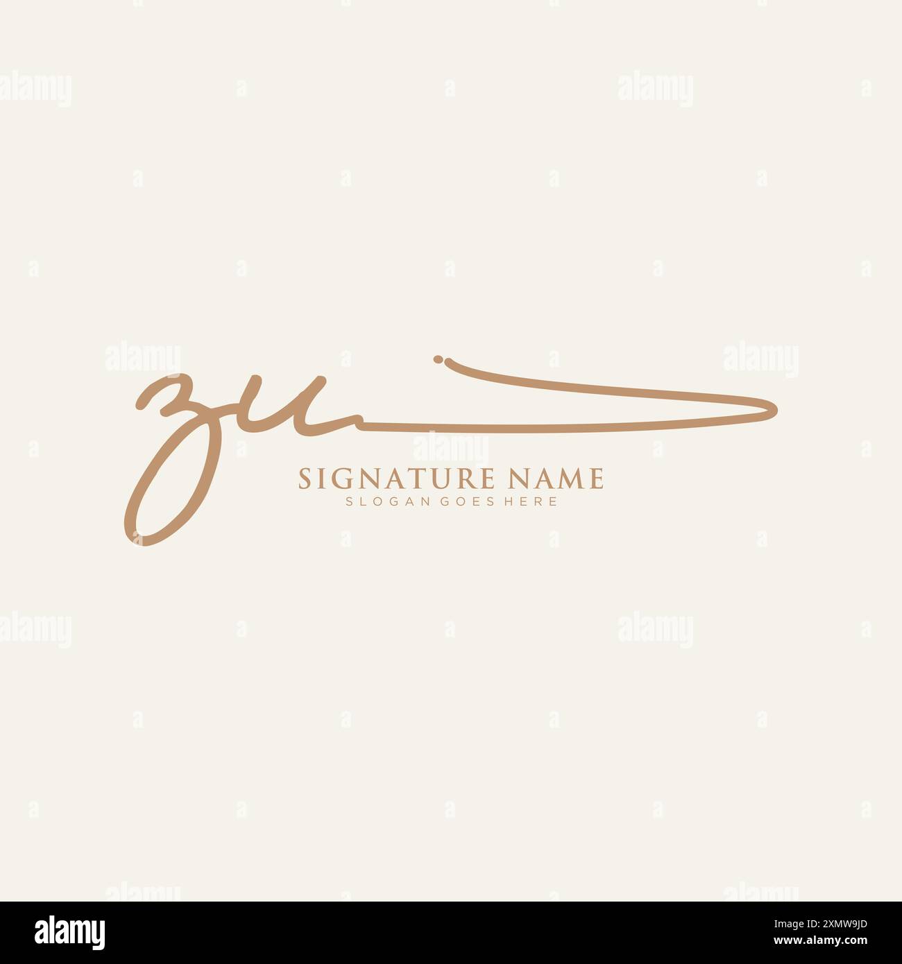 ZU Signature Logo Template Stock Vector Image & Art - Alamy