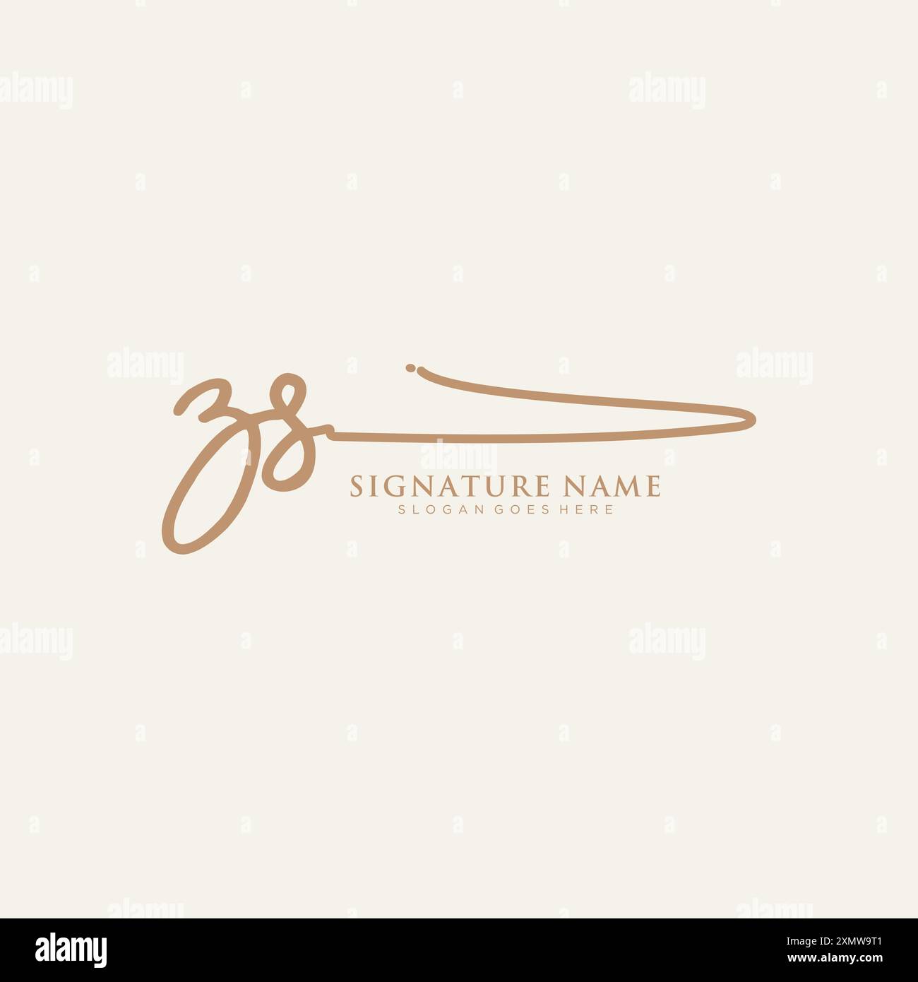 ZS Signature Logo Template Stock Vector Image & Art - Alamy