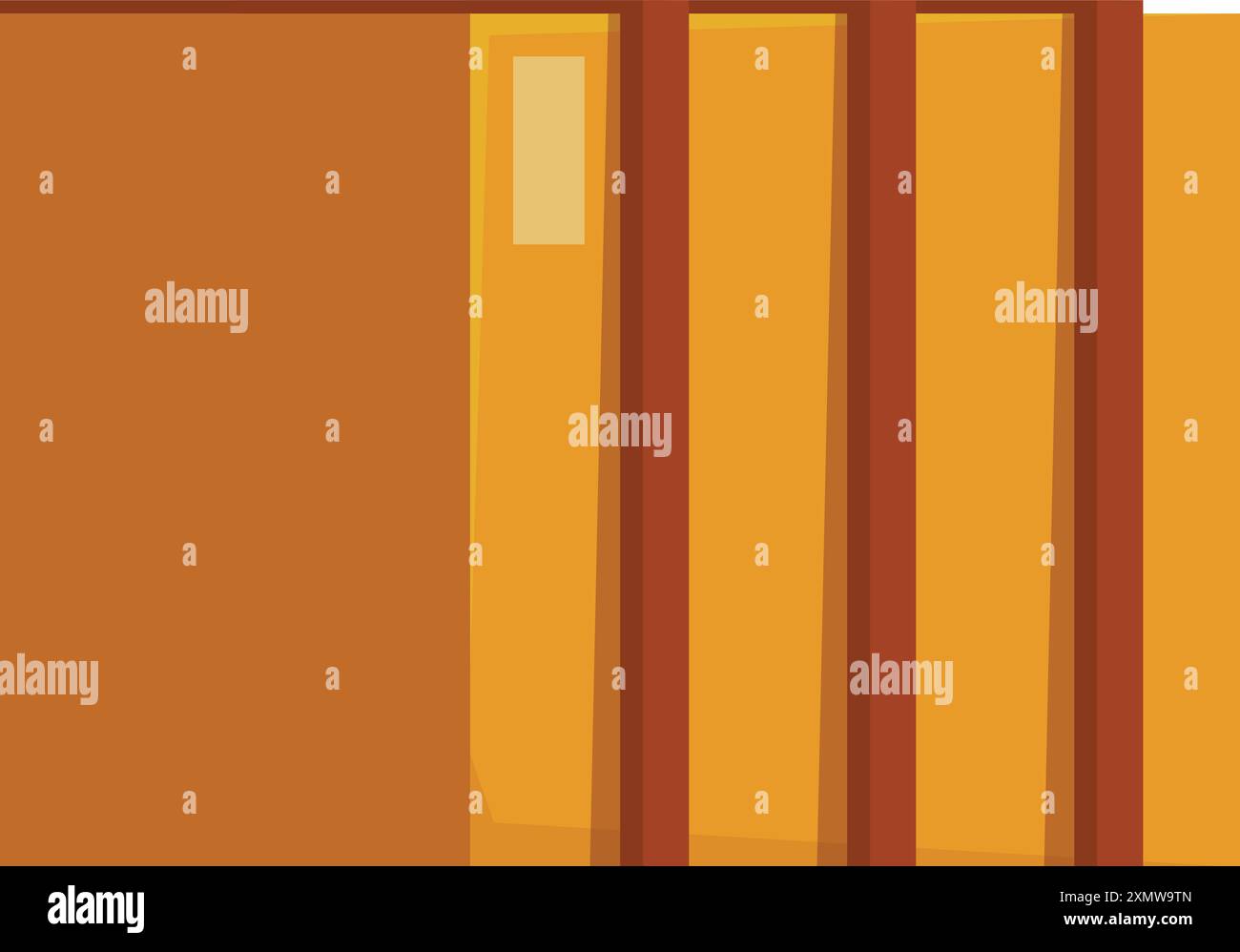 Stack of hardcover books with orange covers lying down, isolated on ...