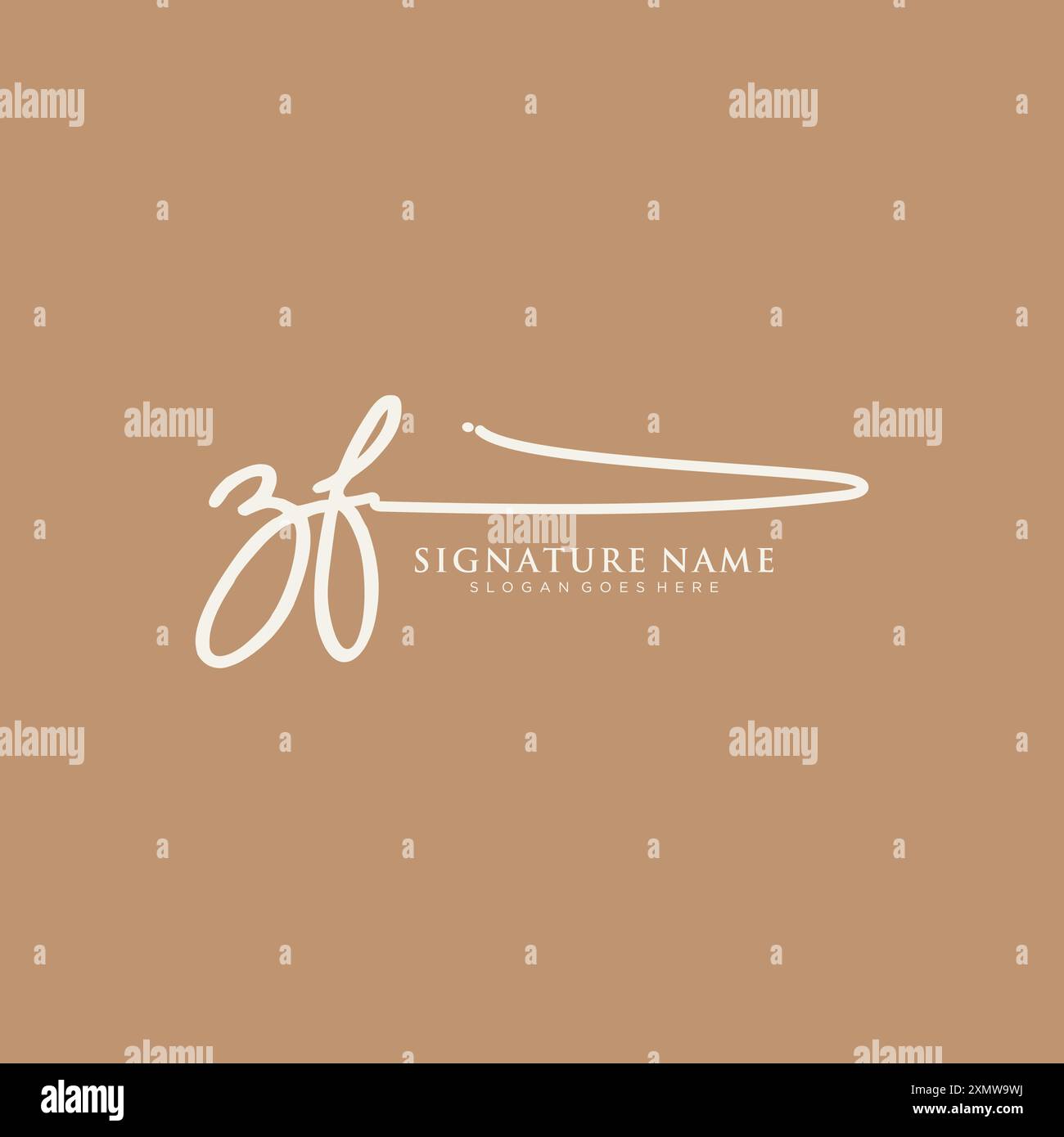 ZF Signature Logo Template Stock Vector Image & Art - Alamy