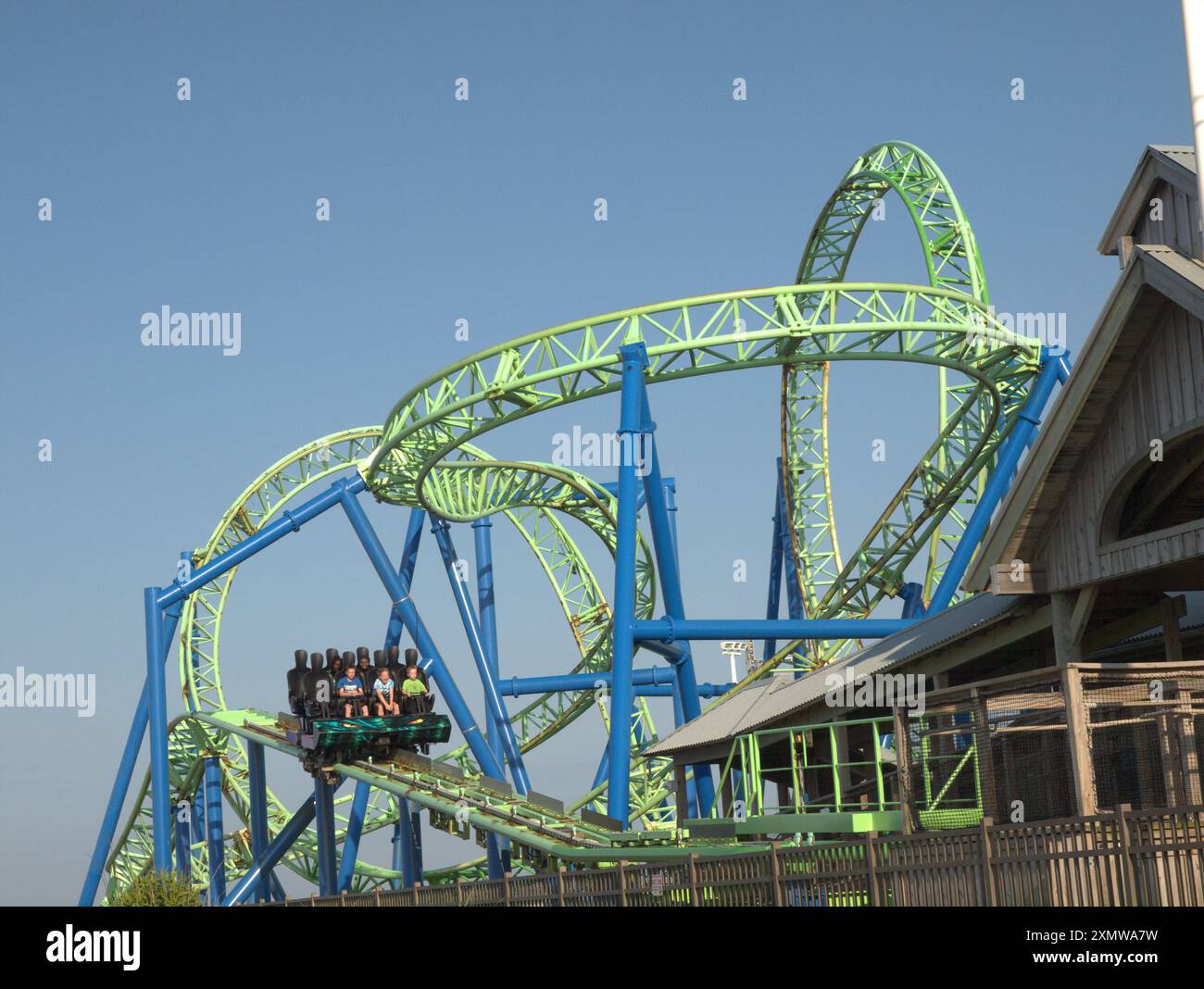 Seaside Heights, New Jersey famous boardwalk rides and stands Stock ...