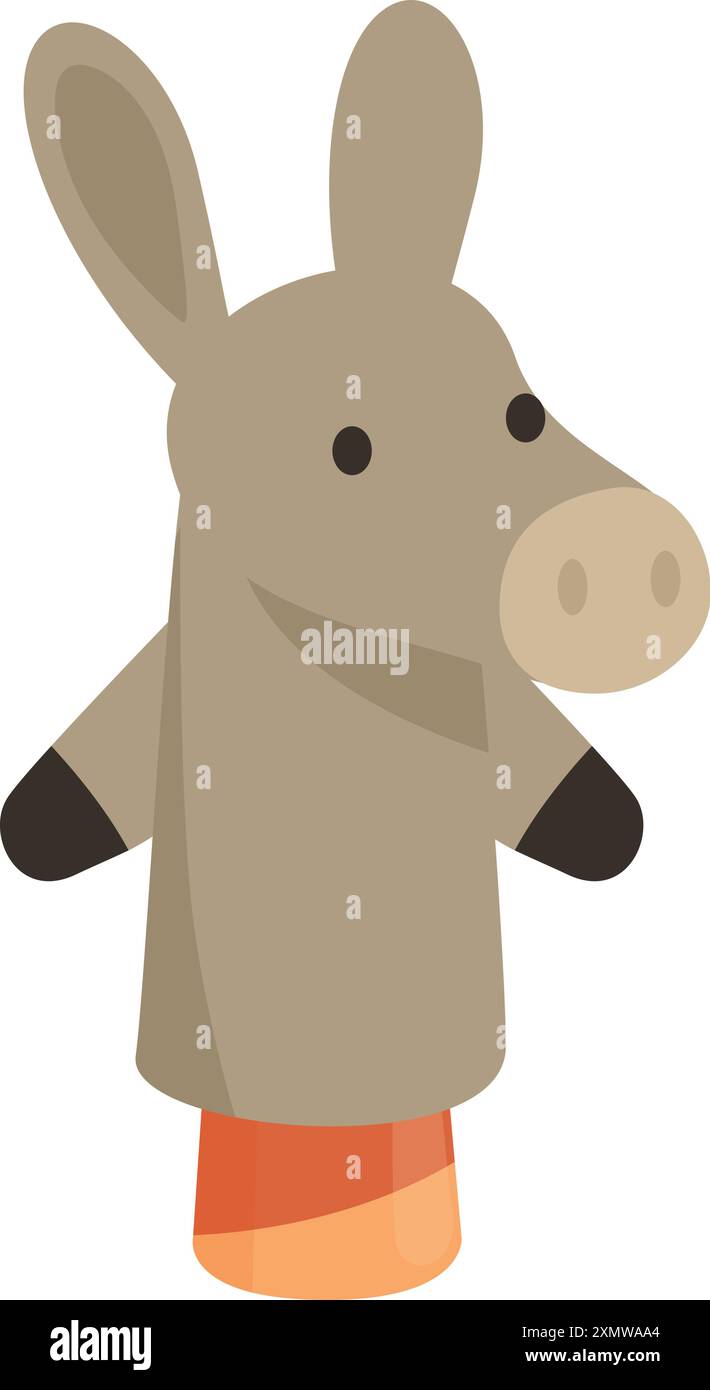 Delightful donkey hand puppet is ready to entertain and spark ...