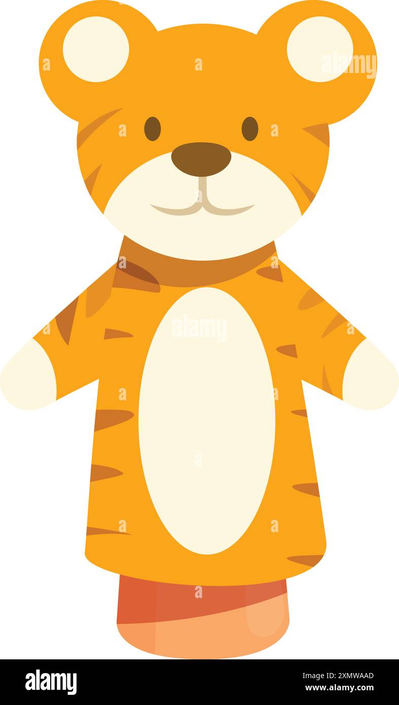 Cute tiger hand puppet smiling hi-res stock photography and images - Alamy