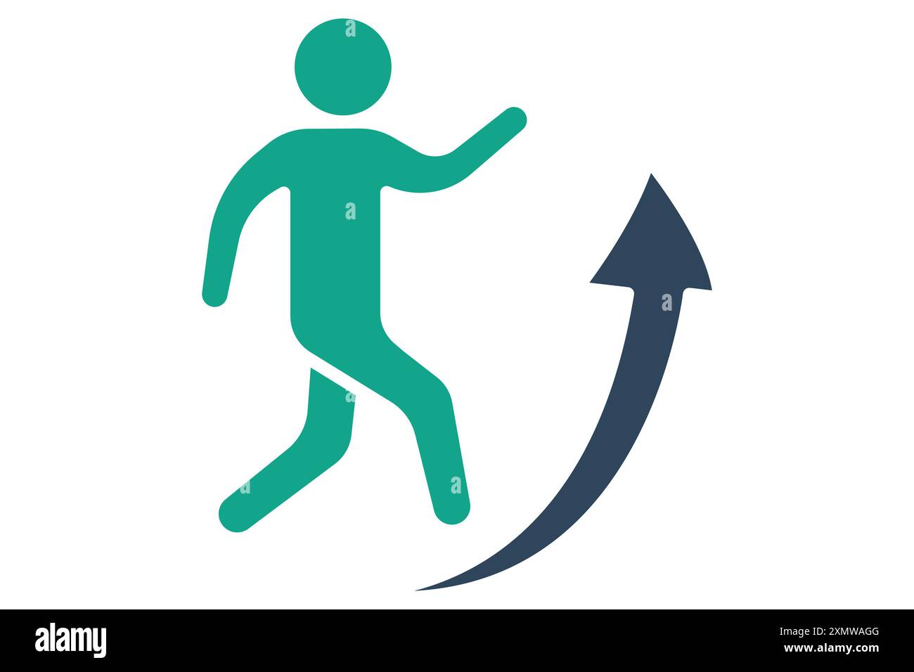 Career icon. people with arrow. icon related to advance . solid icon ...