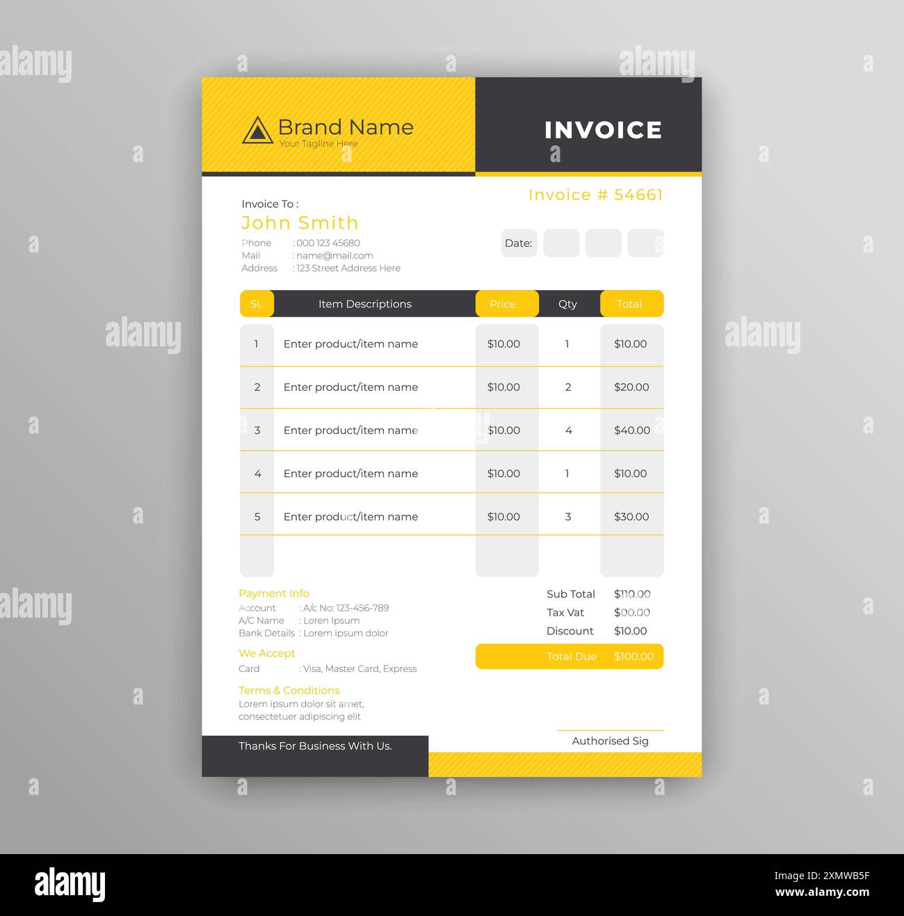 Cash receipt template vector vectors hi-res stock photography and ...