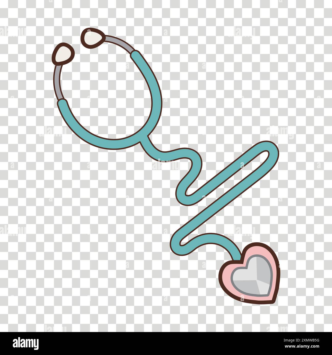 pink love heart stethoscope Stock Vector Image & Art - Alamy